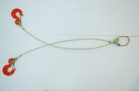 China EN 13414-1 22mm Double Leg Steel Wire Rope Sling Assembly with 6.1-4.4 Ton WLL for sale