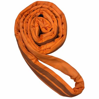 China CE Double Layers Polyester Webbing Sling Eye Flat Lifting Belt 1 Ton for sale