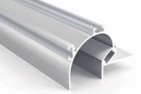 China Recessed Mounted Semicircle Led Aluminum Profile Without Border For Cove Lighting for sale