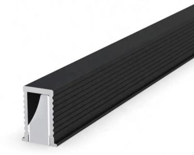 China Recessed Black LED Aluminum Profile Linear Led Light With Cover for sale
