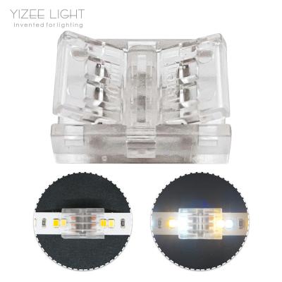 China 3 PIN 10mm PCB To PCB SMD Solderless LED Strip Connector Transparent for sale
