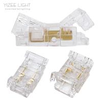 China Free Welding 2 Pin LED Strip Connector With Transparent Clear Housing Color for sale