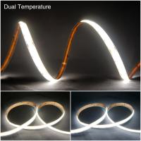 China 10mm Color Temperature LED Strip DC24V 2700K-6500K COB Tunable LED Strip for sale