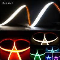 China 12mm RGB CCT COB LED Strip DC 24V RGB LED Strip Dot Free RGBWW Light Tape for sale