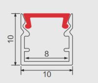 China 10*10mm Trimless Origin LED Aluminium Profile For Indoor Lighting for sale
