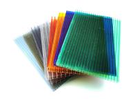 China Garden Twinwall Roofing Polycarbonate Sheet Hollow Width 1220mm 2100mm for sale
