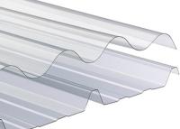 China Anticorrosive Transparent Corrugated Sheet , Heatproof Clear Plastic Roof Tiles for sale