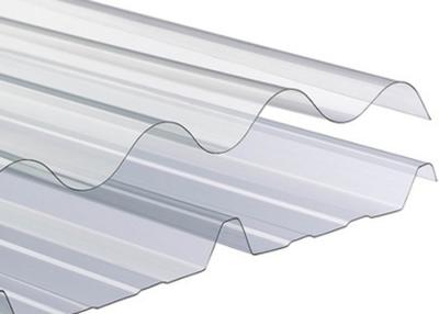China Anticorrosive Transparent Corrugated Sheet , Heatproof Clear Plastic Roof Tiles for sale