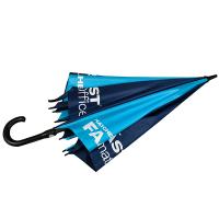 China Compact Double Color Umbrella 54 Inch Golf Umbrella With Hook Handle for sale