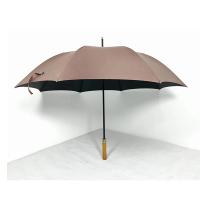 China Auto Open Stylish Wooden Handle Umbrellas Sunshade Long Handle Umbrella 62 - 68 Inch for sale