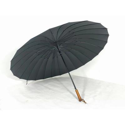 China Luxury 24 Ribs Straight Walking Umbrellas Automatic Open 120cm Canopy Umbrellas for sale
