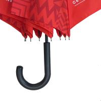 China 46 Inch Iron Frame Red Automatic Umbrella Custom Logo for sale