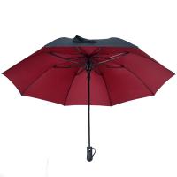 China Sturdy 28 Inch Two Fold Automatic Open Umbrellas With Double Layered Canopy for sale