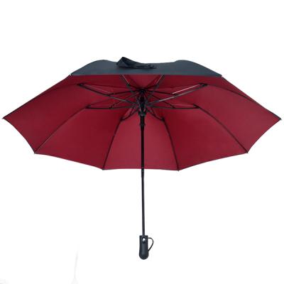 China Sturdy 28 Inch Two Fold Automatic Open Umbrellas With Double Layered Canopy for sale