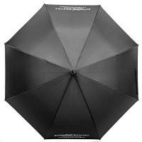 China 27 Inch  Automatic Black Hotel Straight Umbrella With Curved Handle for sale
