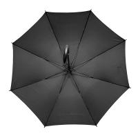 China 27 Inch  Automatic Black Hotel Straight Umbrella With Curved Handle for sale