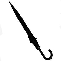 China 27 Inch  Automatic Black Hotel Straight Umbrella With Curved Handle for sale
