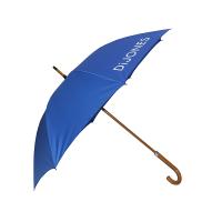China Wooden Shaft Promotional Umbrellas Lightweight Manual Open With Metal Ring Lock for sale