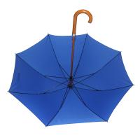 China Wooden Shaft Promotional Umbrellas Lightweight Manual Open With Metal Ring Lock for sale