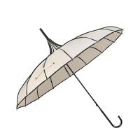 China 16 Ribs Manual Straight Walking Umbrellas With Curved Hook Handle for sale