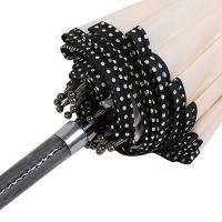 China 16 Ribs Manual Straight Walking Umbrellas With Curved Hook Handle for sale