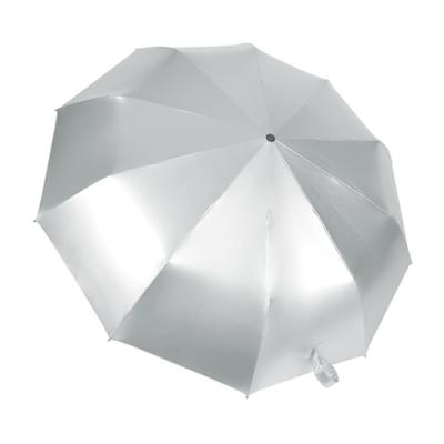 China Titanium Silver All Weather Folding Umbrella UV50+ Sun Rain Protection Umbrella for sale