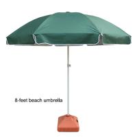 China Outdoor Double Rib 8 Foot Sunshade Beach Umbrella Canopy for sale