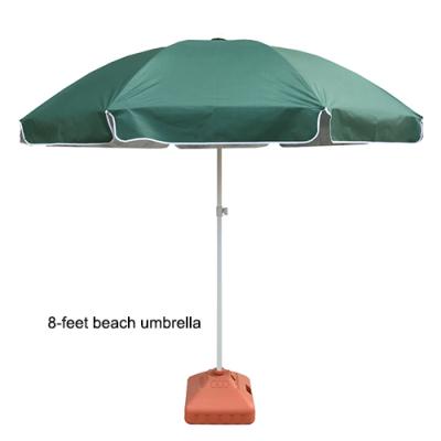 China Outdoor Double Rib 8 Foot Sunshade Beach Umbrella Canopy for sale