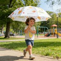 China 19 Inch Safety Children's Umbrella Manual Open With Cute Cartoon Patterns for sale