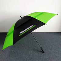 China Custom Logo Double Canopy Golf Umbrellas 60 Inch Black And Green Umbrellas for sale