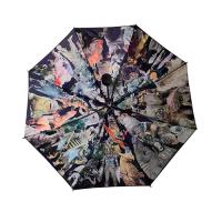 China Ultraman Compact 3-Fold Manual Umbrella with 21 Inch Canopy, UV30+ Protection and 190T Pongee Fabric for sale