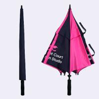 China Double Canopy Long Straight Manual Umbrella 30