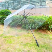 China Large Size Automatic Open Transparent Umbrella With Straight Handle for sale