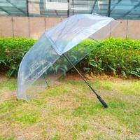 China Large Size Automatic Open Transparent Umbrella With Straight Handle for sale