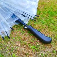 China Large Size Automatic Open Transparent Umbrella With Straight Handle for sale