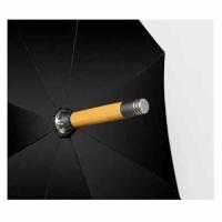 China Bamboo Handle Straight Walking Umbrellas Wind Resistant With 500T Pongee Fabric for sale