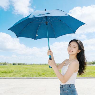 China RPET Ultra Light Long Handle Walking Umbrellas Manual Open Windproof Rain Umbrella for sale