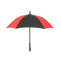 China Square Automatic Walking Stick Umbrella Dual Tone Red And Black Umbrella for sale