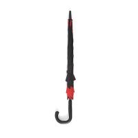 China Square Automatic Walking Stick Umbrella Dual Tone Red And Black Umbrella for sale