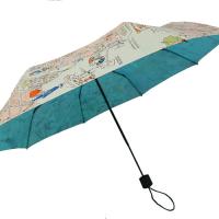 China Comic Print UV30+ Protection Folding Umbrella with 8 Ribs and 42-inch Canopy for sale