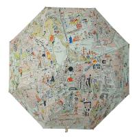 China Comic Print UV30+ Protection Folding Umbrella with 8 Ribs and 42-inch Canopy for sale