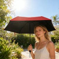 China 6 Ribs Smart Self Opening Umbrella UV50+ Sunscreen Fabric Travel Sun Umbrella for sale