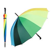 China 16 Ribs Large Rainbow Umbrella Auto Open 44 Inch 190T Pongee for sale