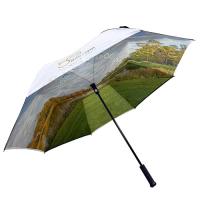 China Corporate Branded All Over Printed Golf Umbrellas 135cm Diameter 100cm Length for sale