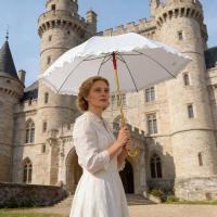 China Lady's Vintage Elegant White Lace Parasol Umbrellas Victorian Style Umbrella for sale