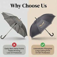 China 60 Inch Custom Golf Umbrella UV50+ Auto Open Full Color Printed for sale