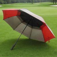 China 68 Inch Double Canopy Golf Umbrella with 100km/h Windproof and UV30+ Sun Protection for sale