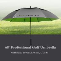 China 68 Inch Professional Golf Umbrella with Windproof and UV50+ Protection for All Weather for sale