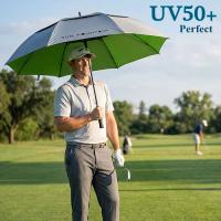 China 68 Inch Professional Golf Umbrella with Windproof and UV50+ Protection for All Weather for sale