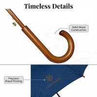 China Premium 46 inch Canopy Gentleman Umbrella with Fiberglass Ribs and UV30+ Protection for sale